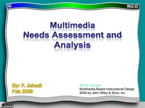 Multimedia Needs Assessment Pptx