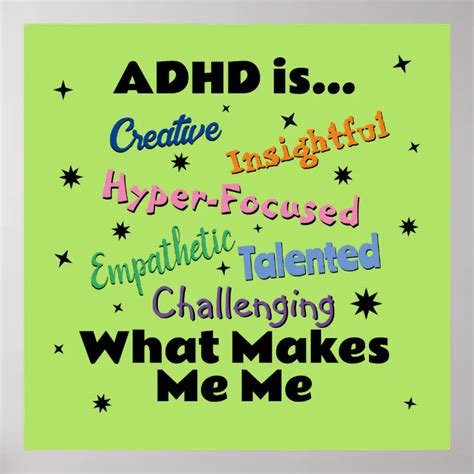 Adhd Isposter Poster Zazzle