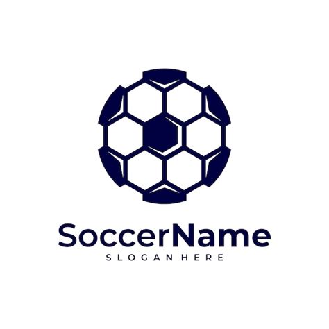 현대 축구 로고 템플릿 축구 로고 디자인 벡터 프리미엄 벡터