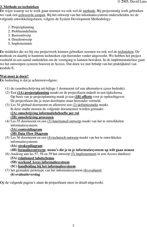 Opdracht E3 Ontwerp En Bouw Van Een Informatiesysteem Pdf Gratis Download