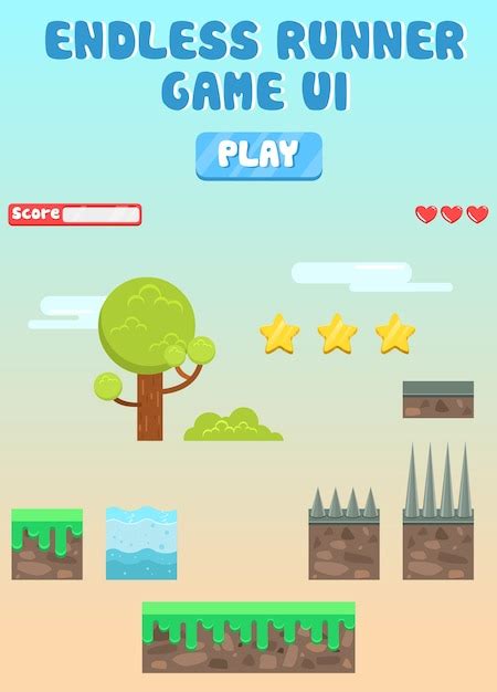 Premium Vector Endless Runner Vector Background Gui