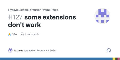 Some Extensions Don T Work Lllyasviel Stable Diffusion Webui Forge Discussion GitHub