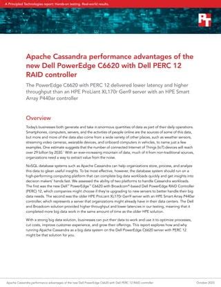 Apache Cassandra Performance Advantages Of The New Dell PowerEdge C6620