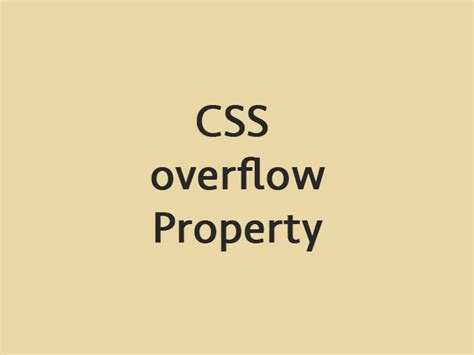 Css Overflow Property Lena Design