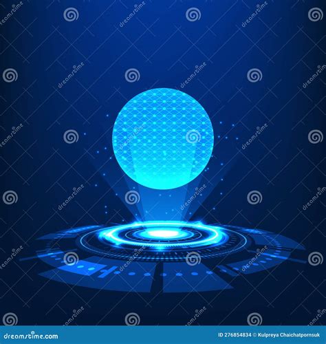 3d Technology Hologram Game Teleportation Flow Space Portal With