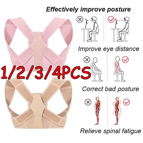 1 Pcs Posture Corrector For Women And Men Adjustable Upper Back Brace