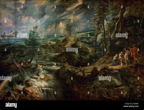 Peter Paul Rubens Landschaft Mit Philemon Und Baucis Stockfotografie