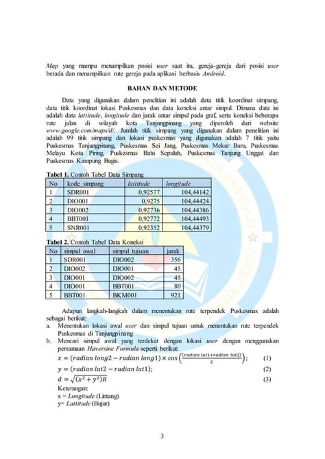 Penerapan Algoritma Greedy Dalam Menentukan Rute Terpendek Puskesmas Studi Kasus Kota