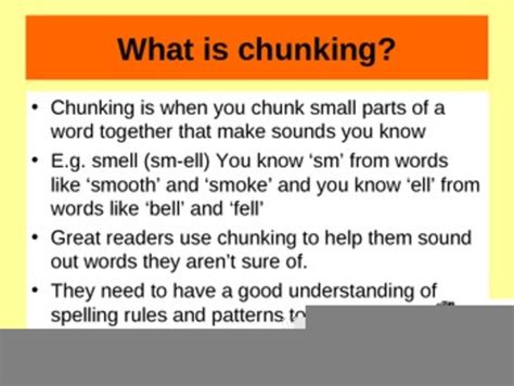 Chunking Method Reading