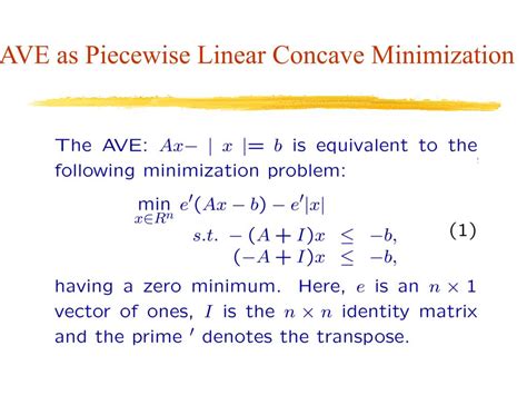 Ppt Absolute Value Equation Solution Via Concave Minimization Powerpoint Presentation Id619977