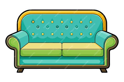 Couch Vector On White Background Premium Ai Generated Vector