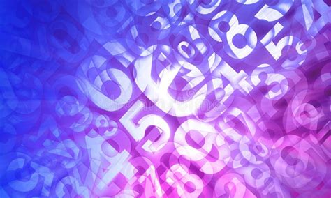 Top View Abstract Dark And Light Overlay Numbers On Gradient Purple Background Maths Decor