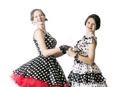 Dancing Girl In Pin Up Style Stock Image Image Of Elegant Cheerful