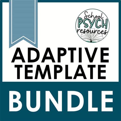 Adaptive Functioning Assessment Template Bundle School Psychologist