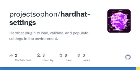 Github Projectsophonhardhat Settings Hardhat Plugin To Load