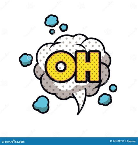 Oh Comic Words In Speech Bubble Isolated Icon Stock Vector