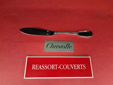 COUTEAU POISSON CHINON France 19 8 Cm Christofle Bel État Métal Argenté