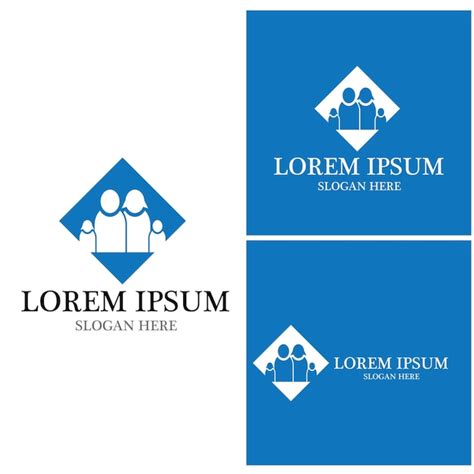 Plantilla Vectorial Del Logotipo De La Familia De La Salud De Las