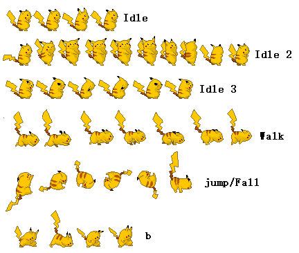 Sprite De Foudre De Pikachu 350 Ideeën Over Pokémon Sprites