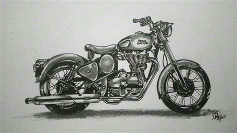 Royal Enfield Bullet Drawing Images