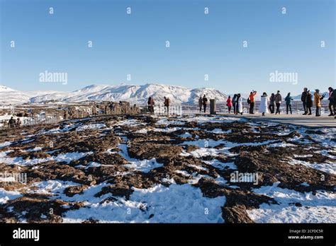 Viewing Platform At The Visitor Center Of Thingvellir National Park
