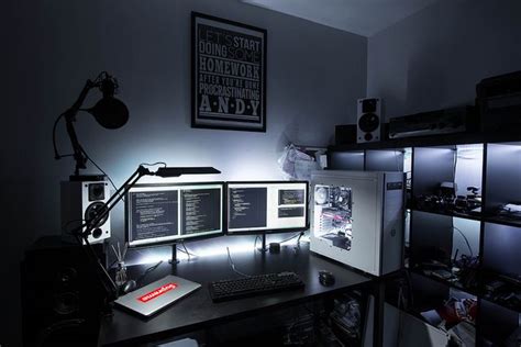 Best Triple Screen Setups Images On Pinterest Computer Desks Monitor Stand And Computer Setup