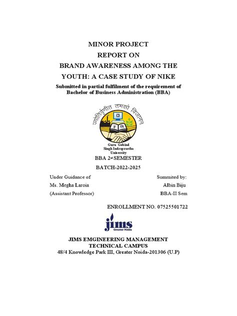 Minor Project Report On Pdf Brand Consumer Behaviour