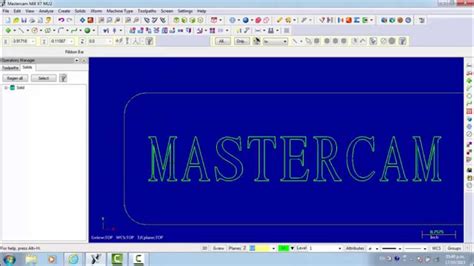 Mastercam Modeling Plate Engraving And Solid Youtube