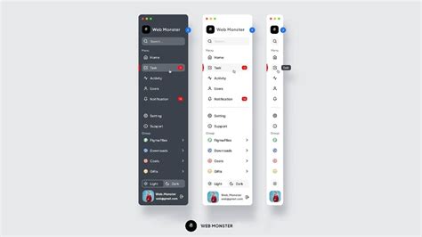 Responsive Sidebar Menu In Html Css And Javascript Darklight Mode Youtube