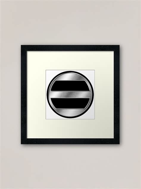 Ashikaga Clan Kamon Silver Chrome Framed Art Print For Sale By Takeda