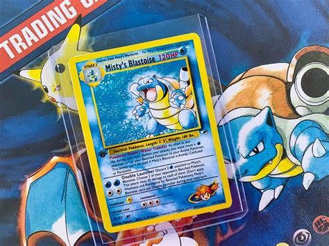 Mistys Blastoise 1ed Holo Gym Heroes ~ Proxy Card Old Pokemon Cards