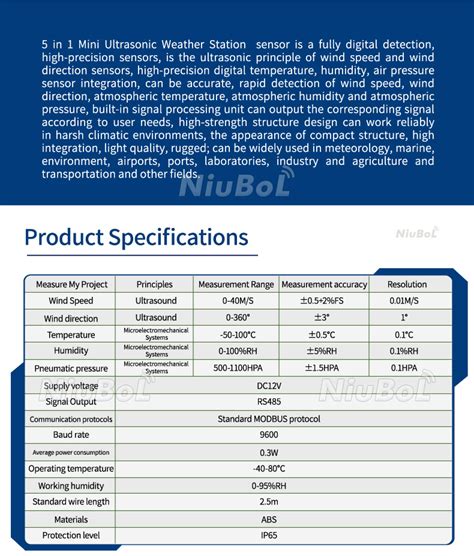 Monitoring Principle Of Ultrasonic Wind Speed And Direction Transmitter