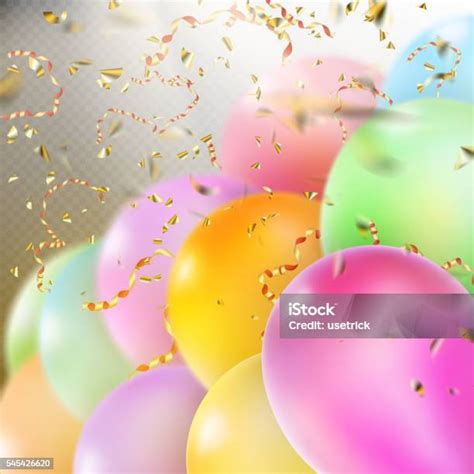 색종이가있는 다채로운 풍선 Eps 10 0명에 대한 스톡 벡터 아트 및 기타 이미지 0명 개체 그룹 날기 Istock