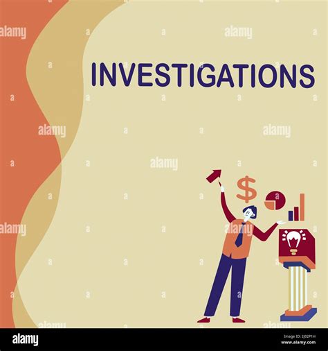 Hand Writing Sign Investigations Word Written On The Formal Action Or