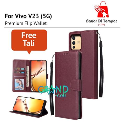 เคสโทรศัพท์หนัง ฝาพับ พร้อมช่องใส่บัตร สําหรับ Vivo V23 5g