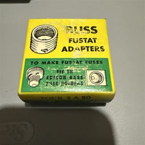 Buss Fustat Sa 15 Fuse Adapter 4 Pack Sa15 Box Of 4 New Type S Ebay