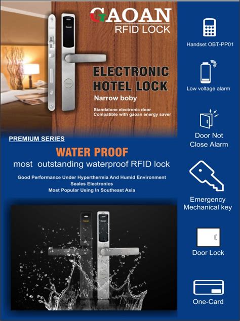 Gaoan Narrow E P Rfid Hotel Door Lock