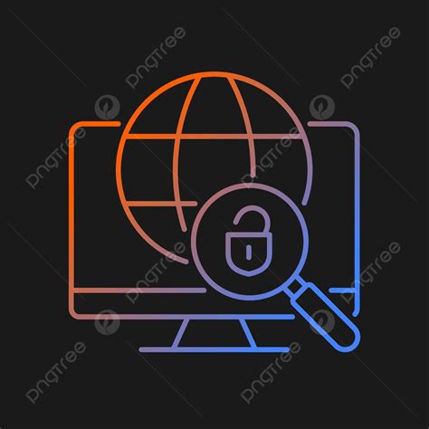 ícone De Gradiente Vetorial Para Tema Escuro Que Detecta Tunelamento De