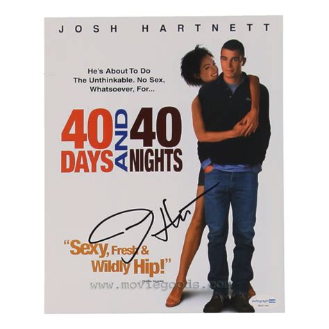 Josh Hartnett Signed 40 Days And 40 Nights 8x10 Poster Acoa