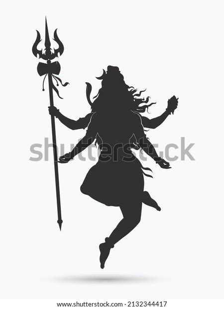 Lord Shiv Graphic Trendy Design Trident Stock Vector Royalty Free