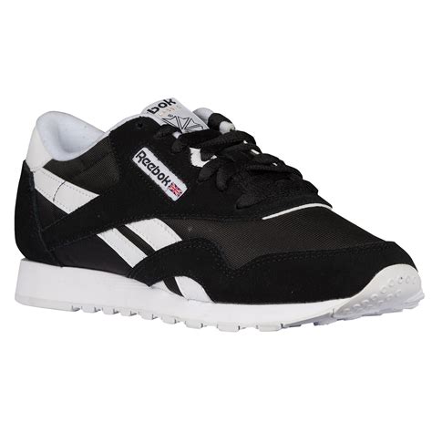Reebok Synthetic Classic Nylon Running Shoes In Blackwhite Black Lyst