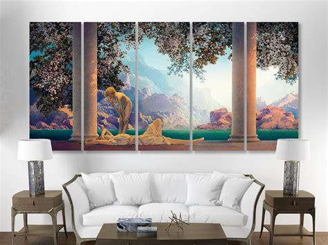 Maxfield Parrish Daybreak Reproduction Canvas Classic Printing Etsy