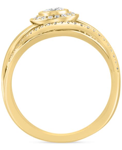 Effy Collection Effy Diamond Halo Crossover Statement Ring 12 Ct Tw