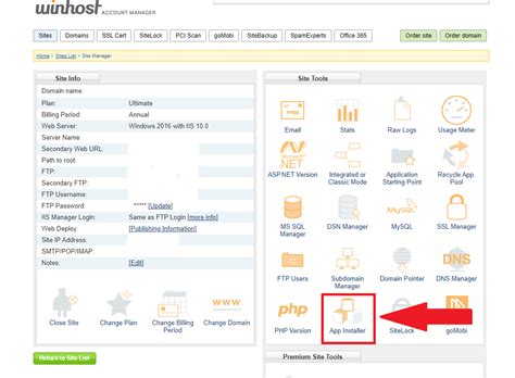 App Installer How To Set Up Wordpress Winhost