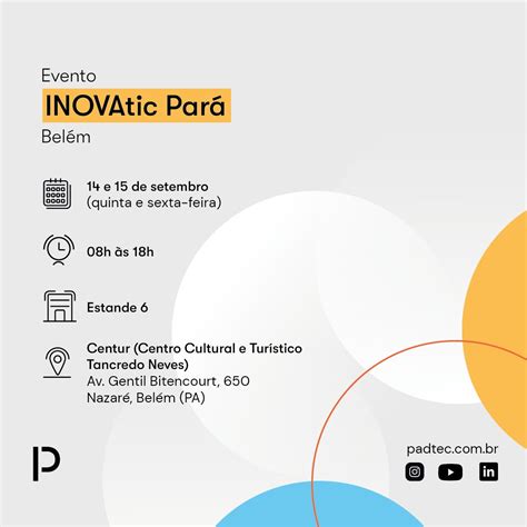 Padtec é Presença Confirmada No Inovatic Norte Que Acontece Nesta Quinta Feira E Sexta Feira