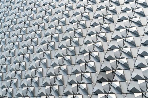 Geometric Building Facade With Triangular Shapes Stock Illustration