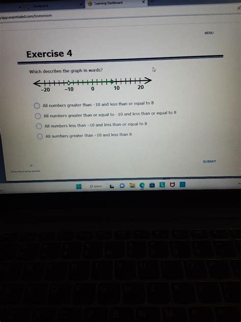 Solved Which Describes The Graph In Words All Numbers