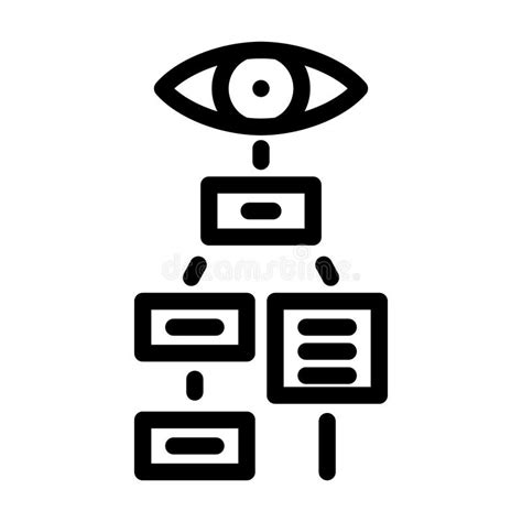 Visual Hierarchy Ux Ui Design Line Icon Vector Illustration Stock