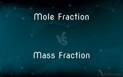 Mole Fraction Vs Mass Fraction — Whats The Difference