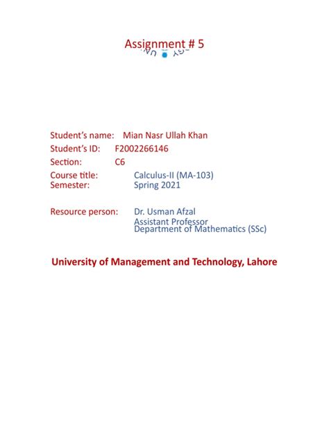 Assignment Title Page Pdf